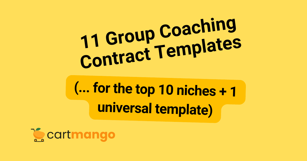 11 “fill-in-the-blank” Group Coaching Contract Templates