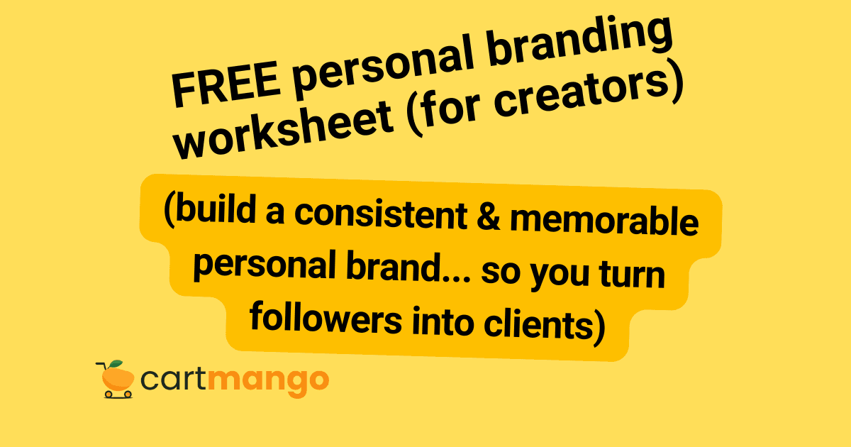 8 elements of a great Personal Branding Worksheet (for creators)